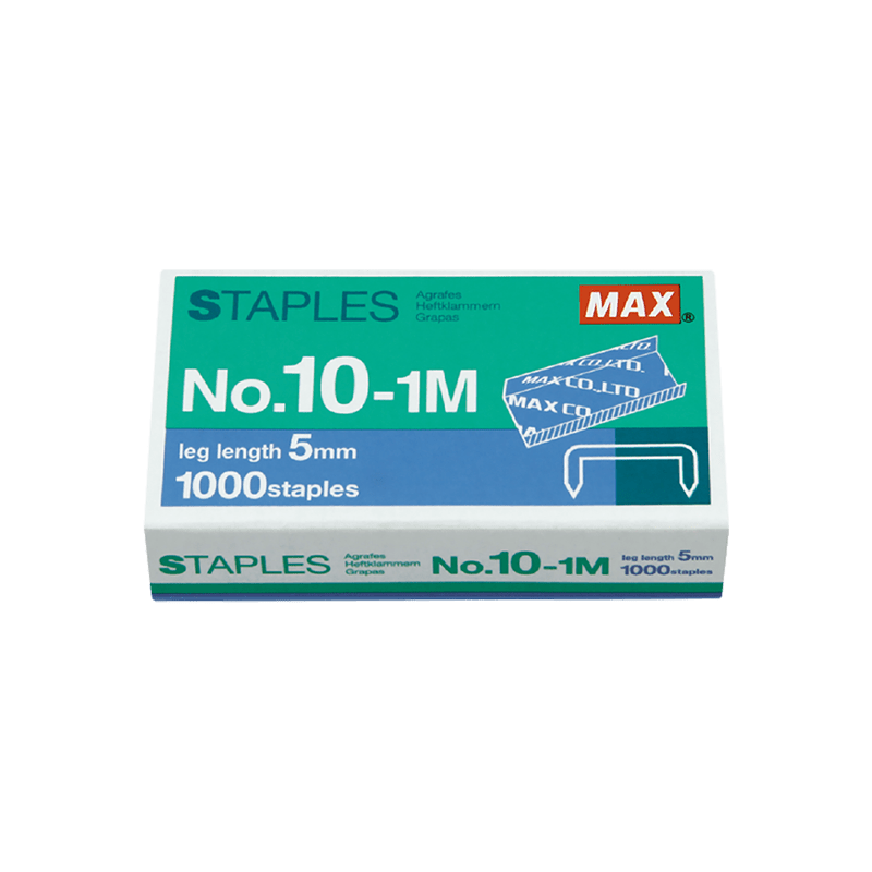 MAX NO. 10-1M (5MM) STAPLES BULLET (1000 PCS) (1 BOX) – KLD Stationary