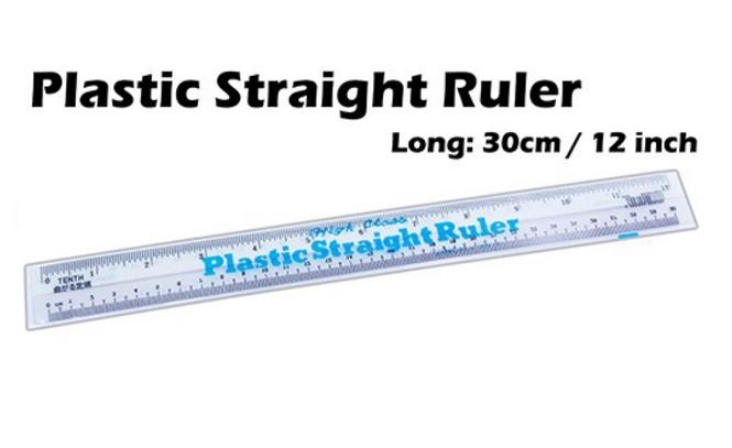 PLASTIC STRAIGHT RULER 12″ – KLD Stationary