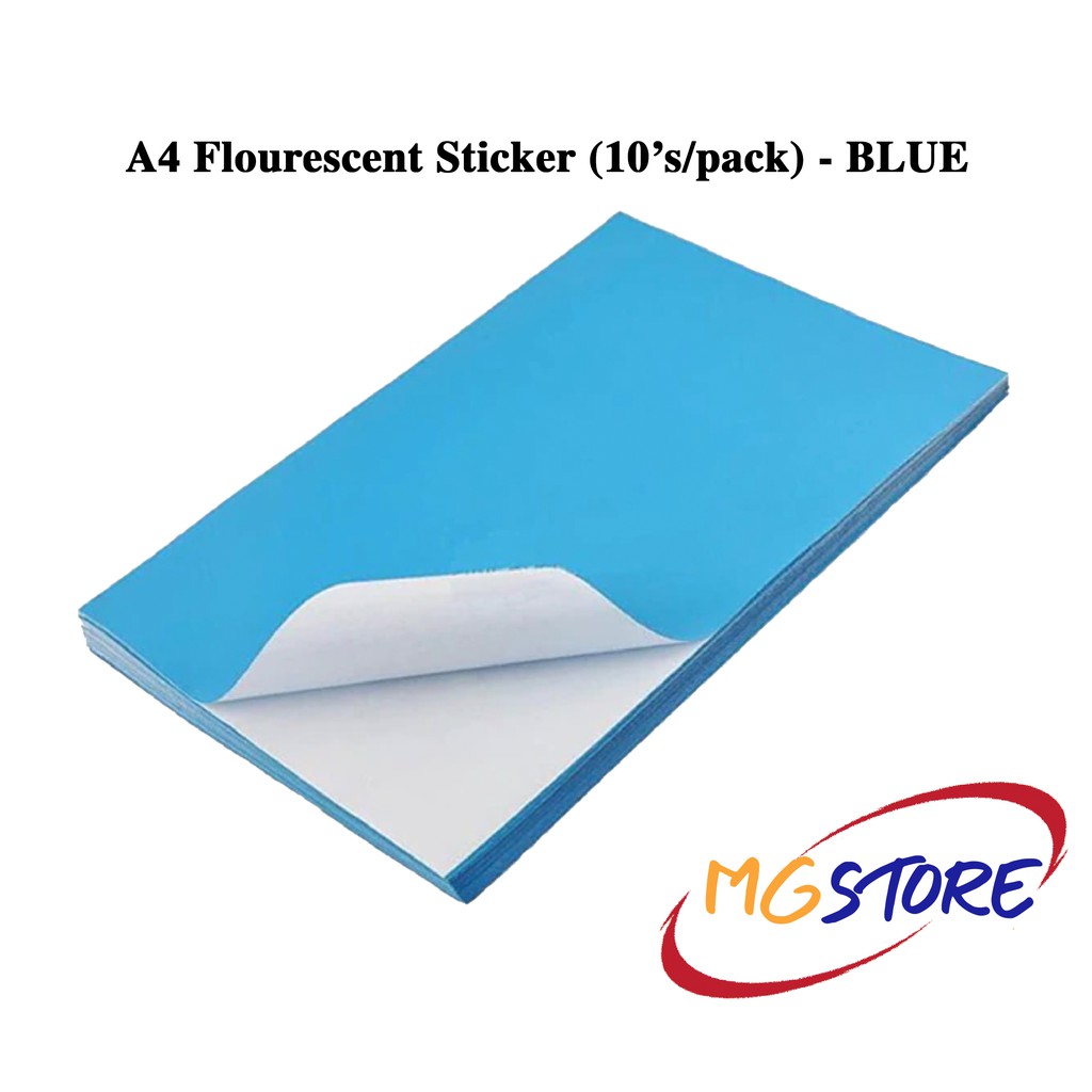 UTS A4 STICKER PAPER – BLUE – 1 PCS – KLD Stationary